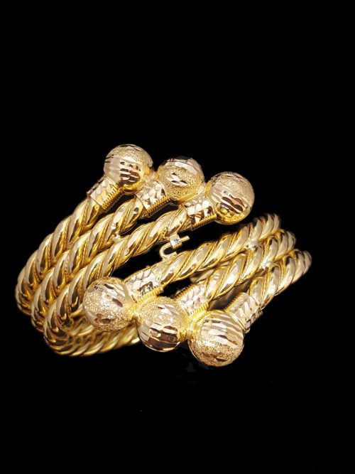 Yellow Gold Bangles | Alquds Jewelry