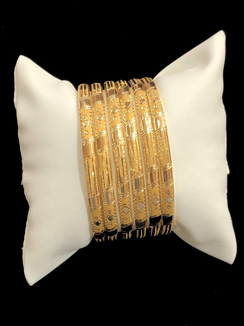 Yellow Gold Bangle Sets | Alquds Jewelry